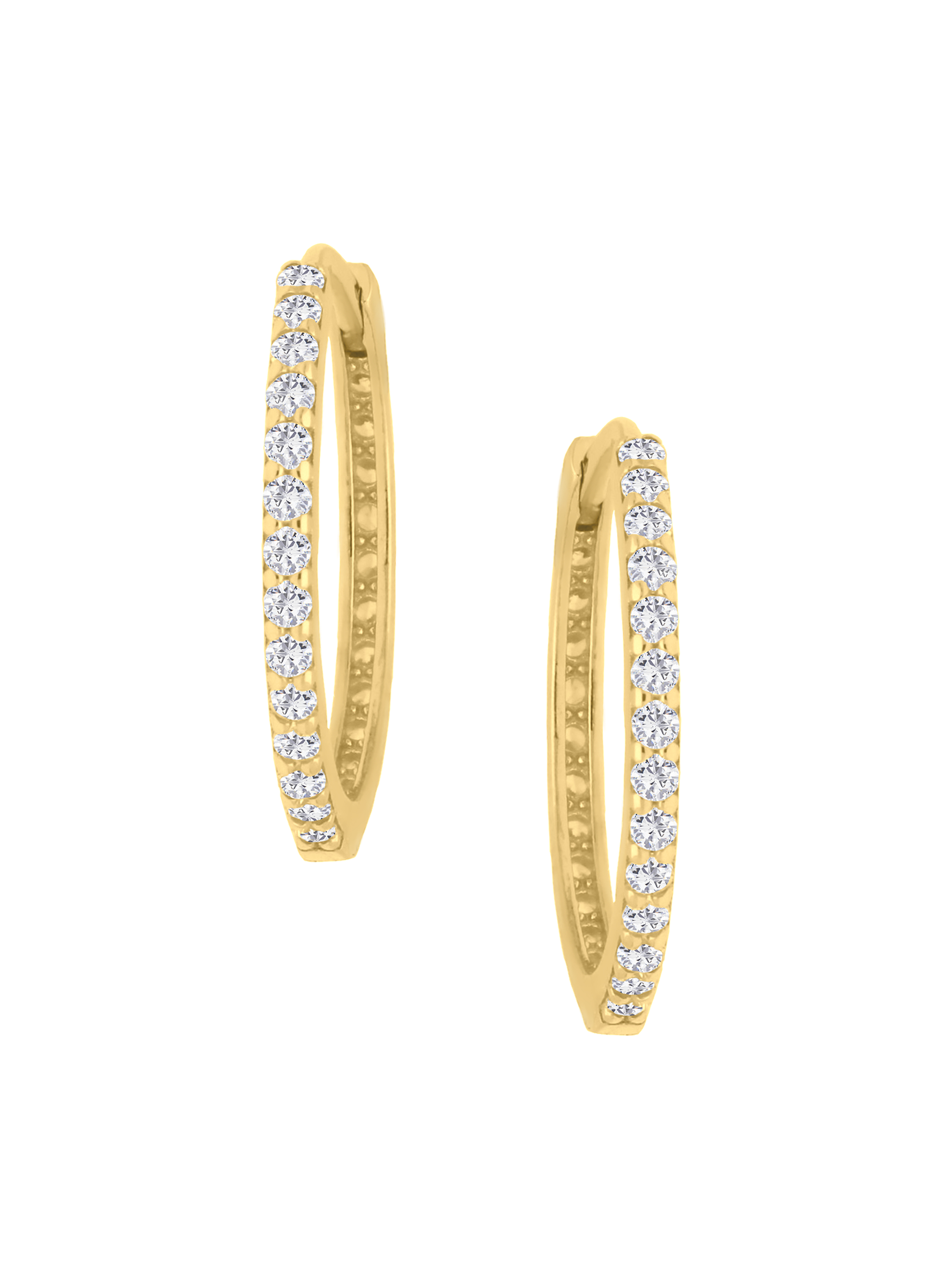 Cordula - Creolen 333 / 750 [Gelbgold] (Zirkonia)